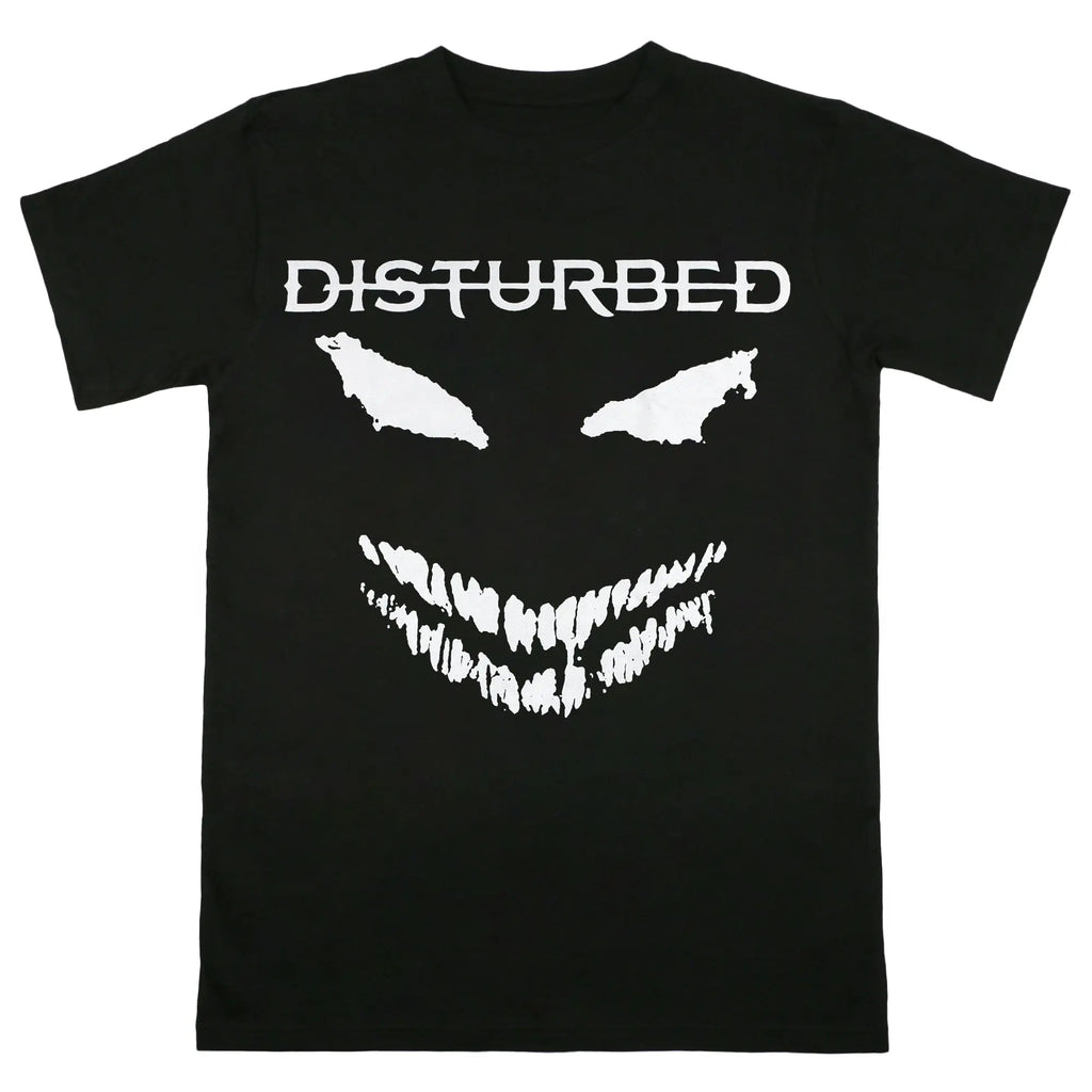 Official Disturbed - Creepy Face - Black T-Shirt | Twisted NZ – Twisted Thread