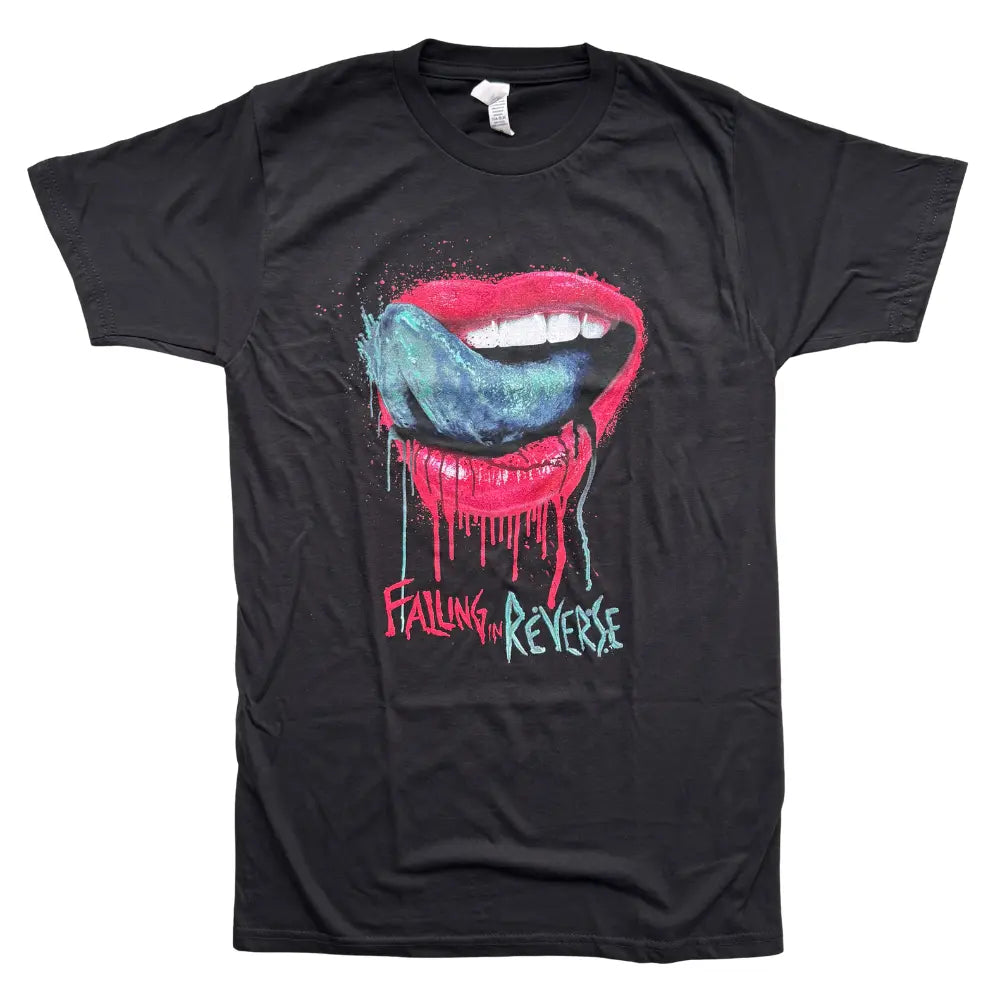 Official Falling in Reverse - Lips - Black T-shirt | Twisted NZ – Twisted Thread