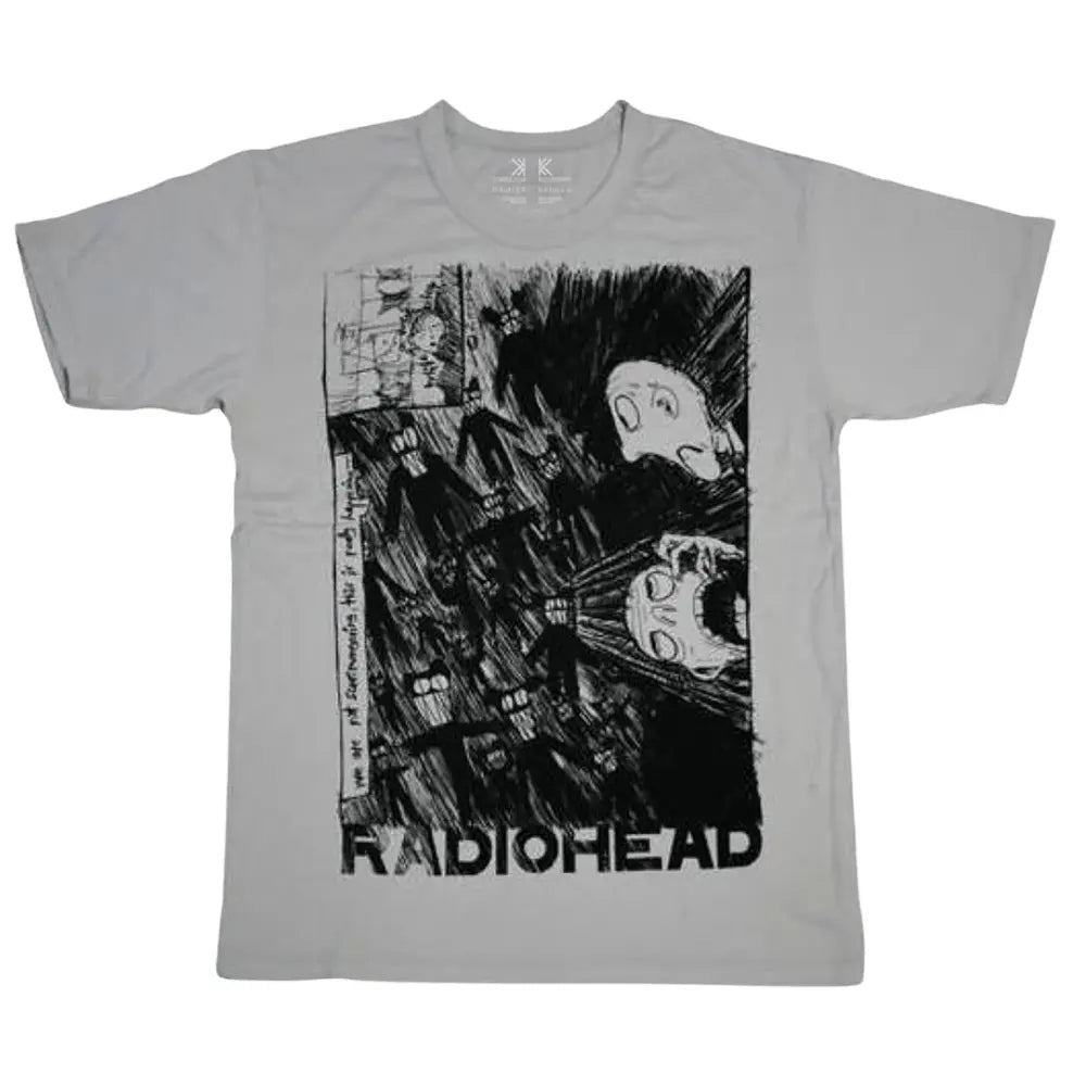 Official Radiohead - Scribble - Grey T-Shirt | Twisted NZ – Twisted Thread