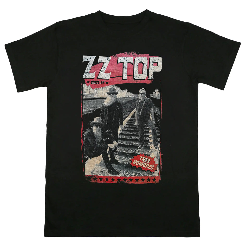 Official ZZ Top - Hombres - Black T-Shirt | Twisted NZ – Twisted Thread