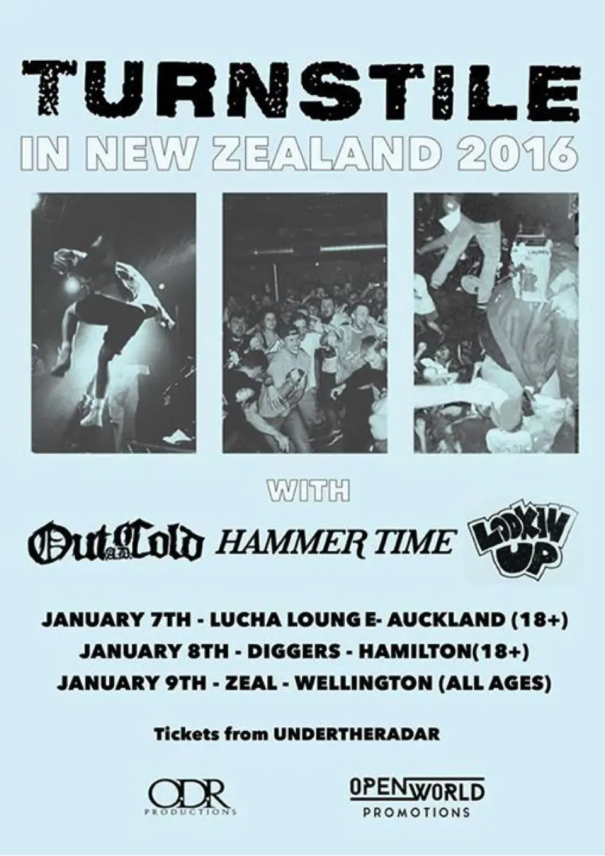 Turnstile Hardcore - NZ Tour January 2016 – Twisted Thread