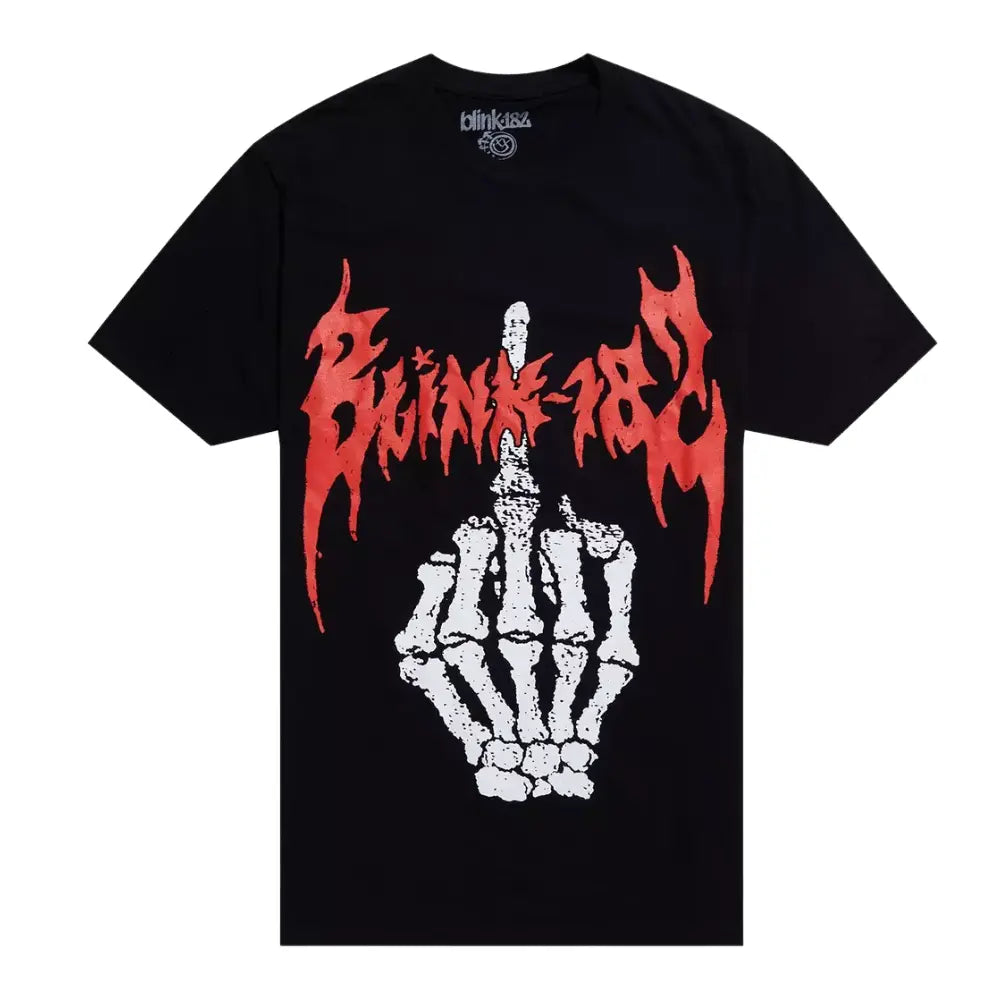 Official Blink 182 - Middle Finger - Black T-Shirt | Twisted NZ – Twisted Thread