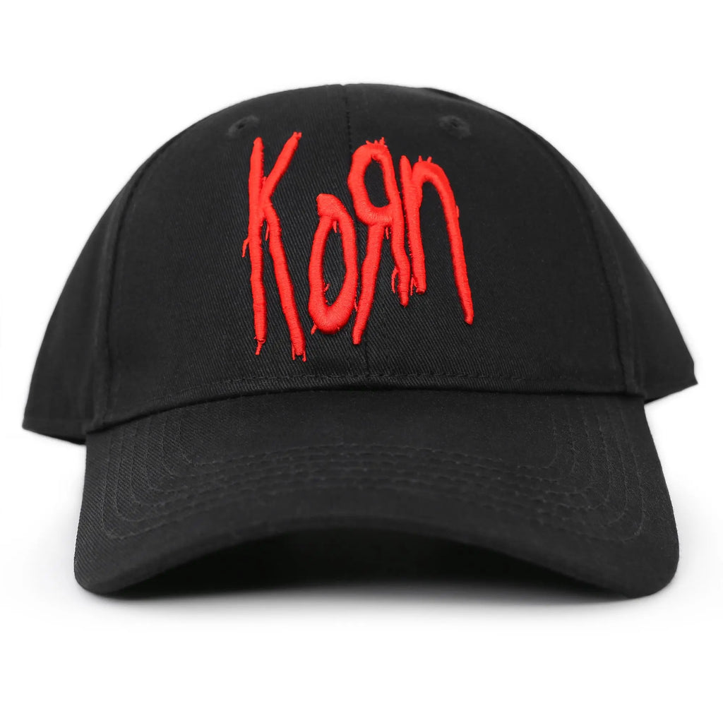 Official Korn - Red Logo - Black Baseball Cap | Twisted NZ – Twisted Thread