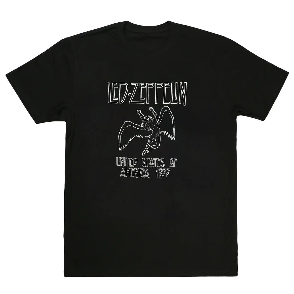 Official Led Zeppelin - Swan - Black T-Shirt | Twisted NZ – Twisted Thread