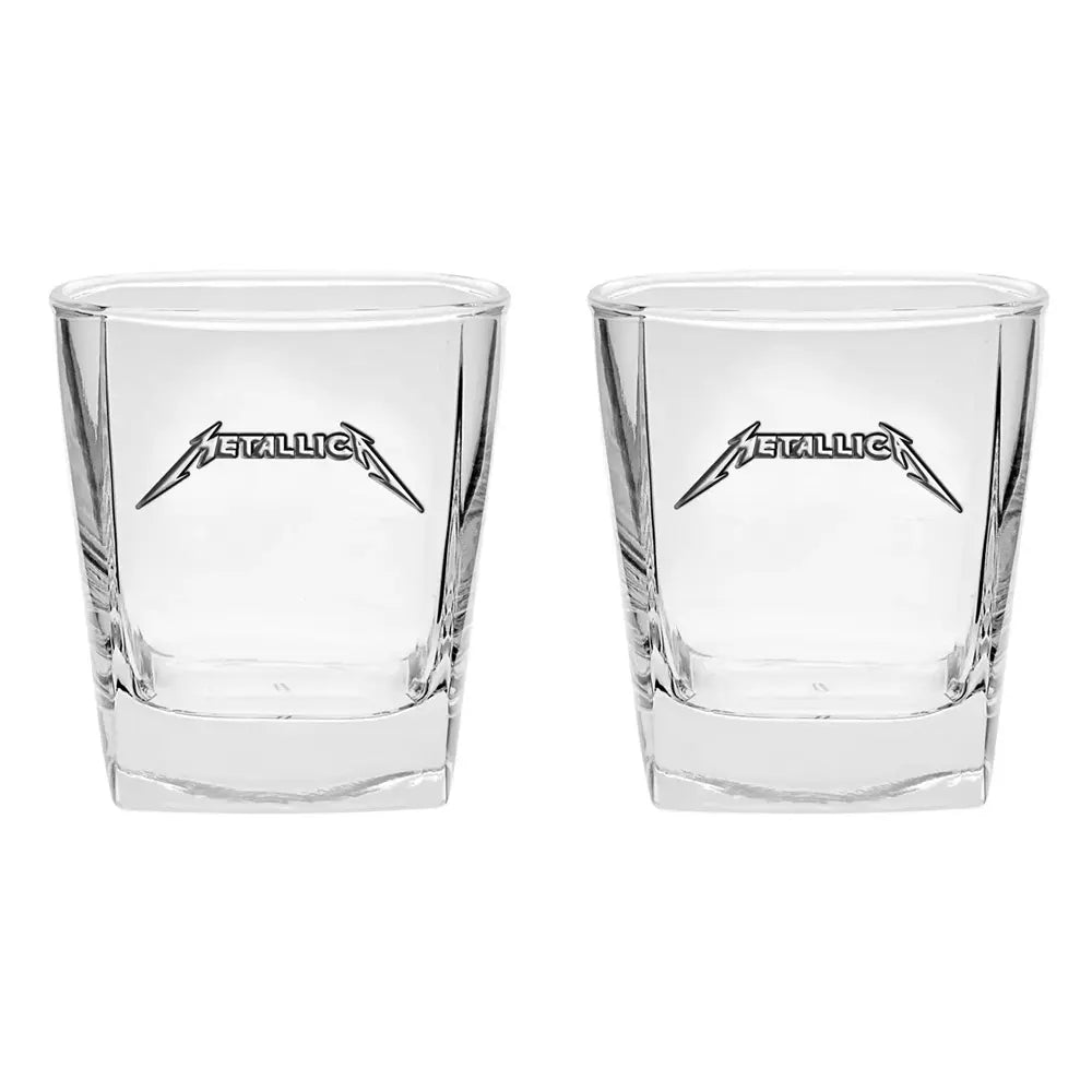 Official Metallica Spirit Glasses - 3D Logo Set of 2 (Gift Set ...