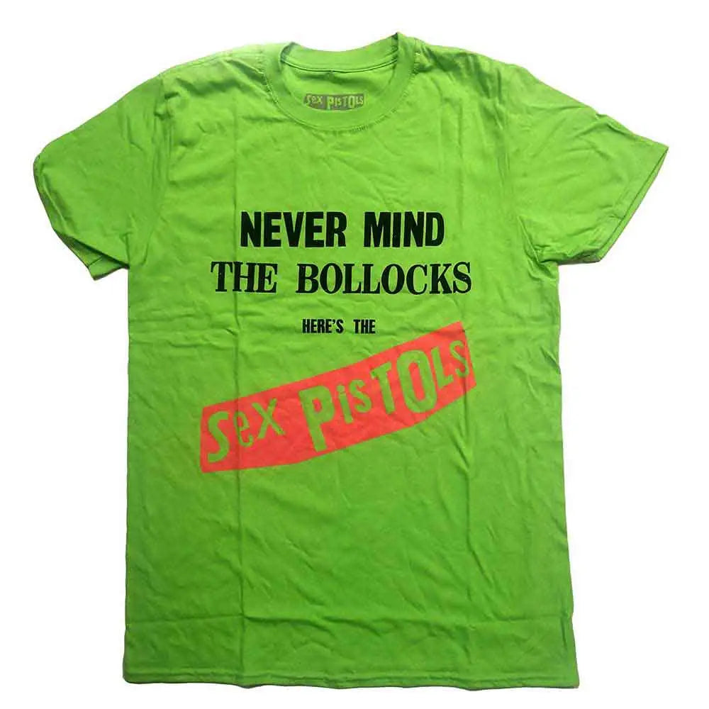 Official Sex Pistols - Never Mind the Bollocks - Green T-Shirt ...