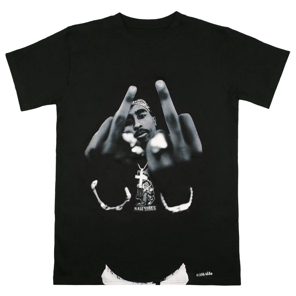 Official Tupac - Middle Finger - Black T-Shirt | Twisted NZ – Twisted ...