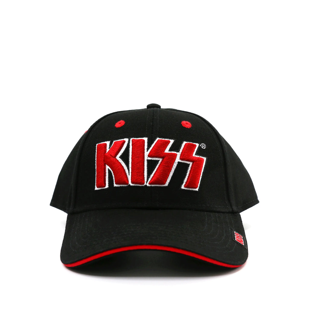 Official KISS - Red Logo - Black Baseball Cap | Twisted NZ – Twisted Thread